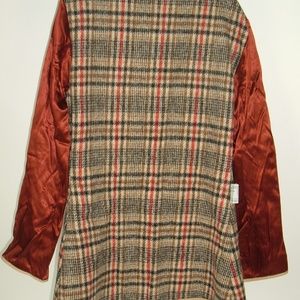 Vintage | Tops | Vintage Plaid Zip Out Wool Blend Coat Liner Boho S ...